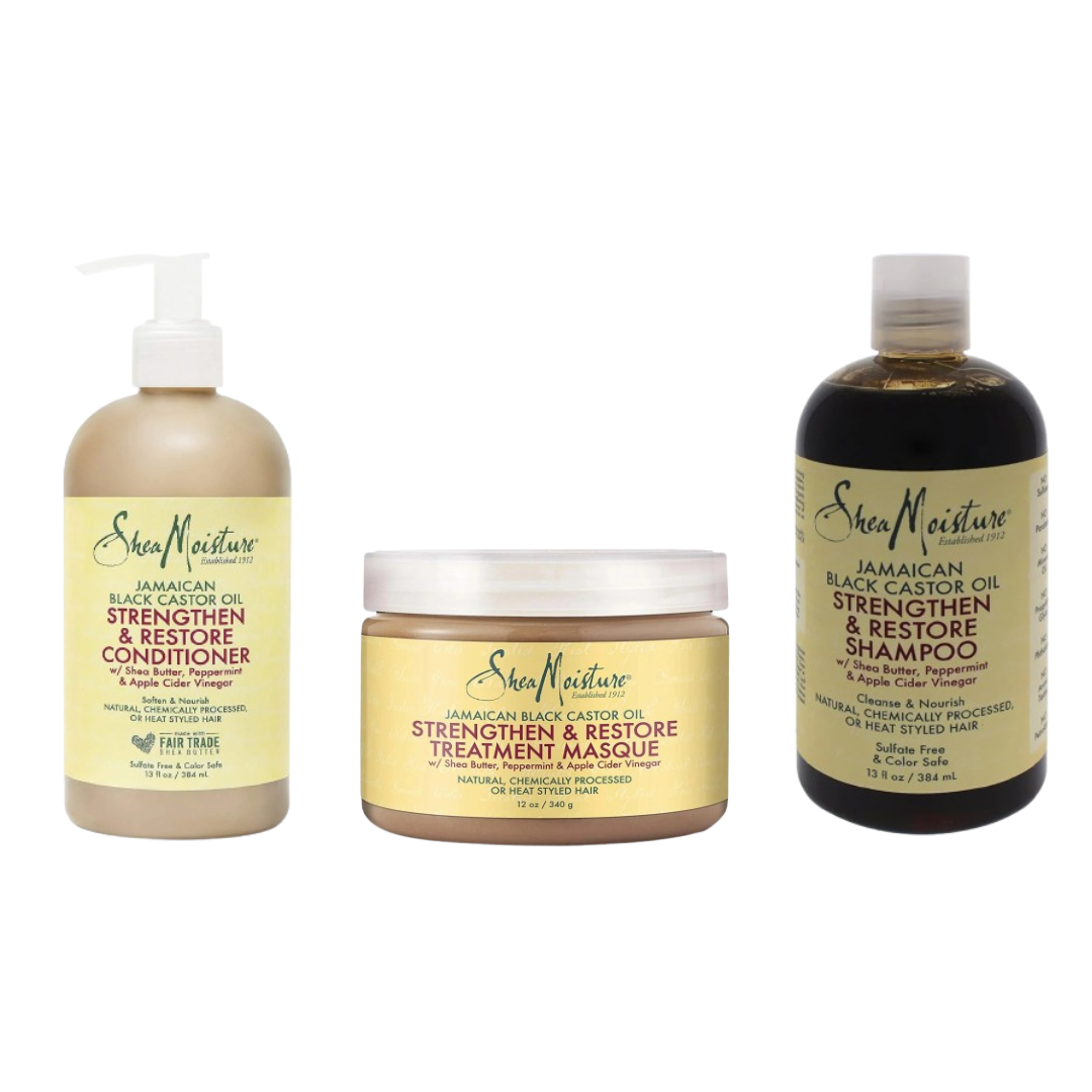 SHEA MOISTURE JAMAICAN BLACK CASTOR Gamme Réparatrice - LA BOUTIQUE MALIK